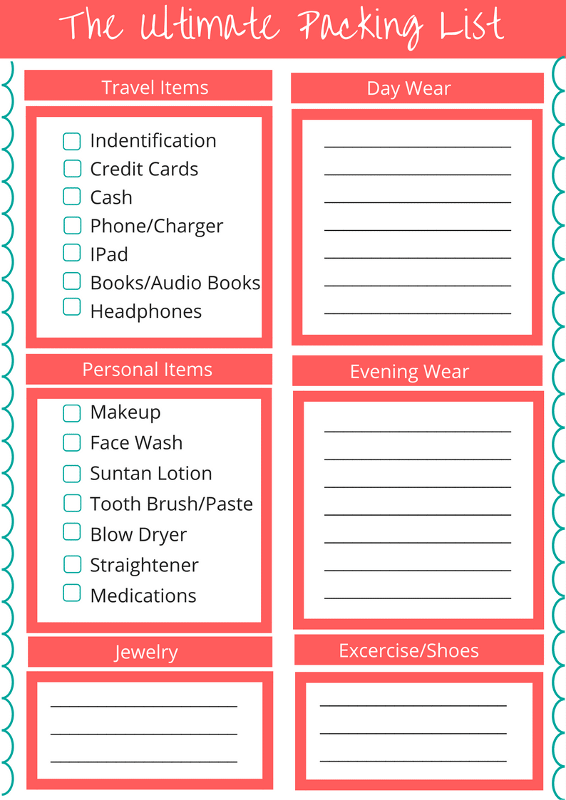 The Ultimate Packing List